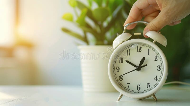 A Sunrise with an Alarm Clock Symbolizing the Daylight Saving Time ...