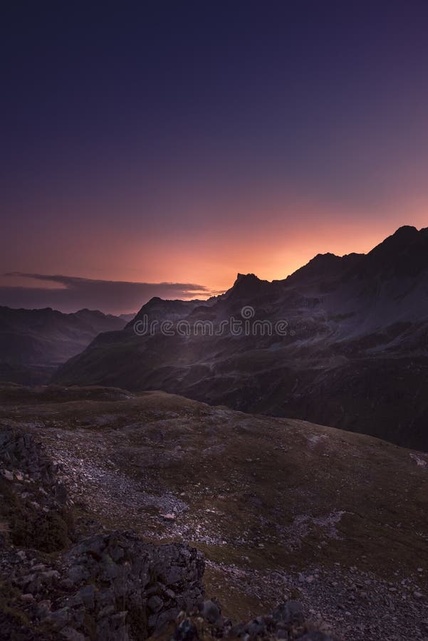 Sunrise in the Alps stock photo. Image of dawn, adventure - 102333218