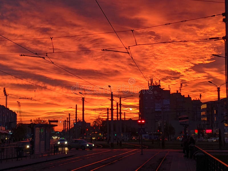 Sunrise in Arad City - Romania Editorial Photo - Image of sunny, lake ...