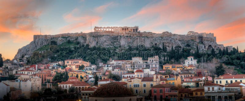Sunrise at the Athens Acropolis in Greece Stock Photo - Image of europe ...