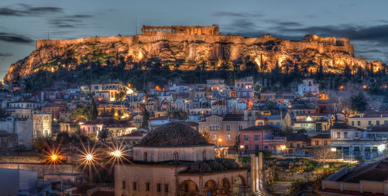 Sunrise at the Athens Acropolis in Greece Stock Photo - Image of athens ...