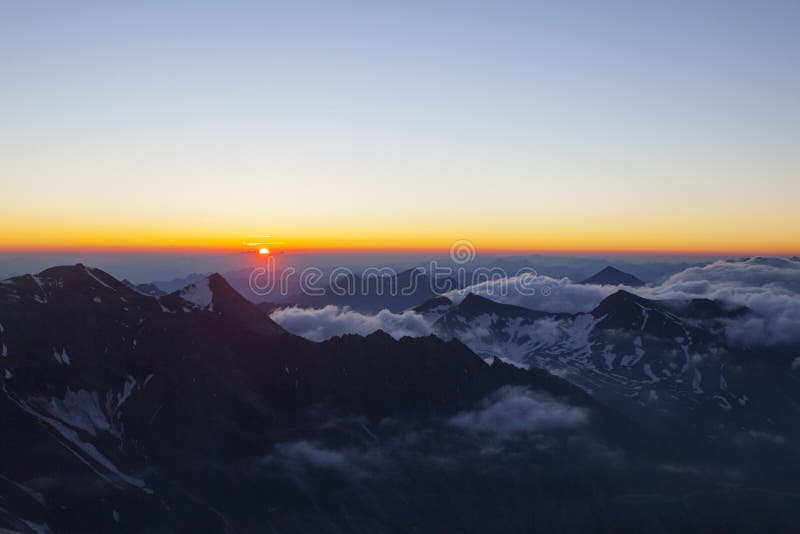 Sunrise stock photo. Image of alps, view, scene, austria - 43748876
