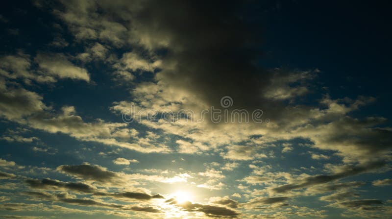 Sunrise Background. Dramatic Sunset Background. Sky with Clouds in ...