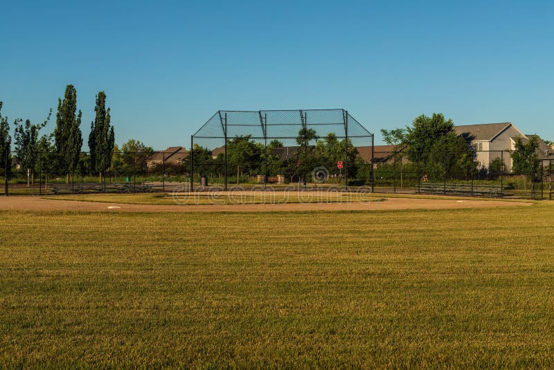 Sunrise on a Baseball Diamond All Ready for the Days Games Stock Photo ...