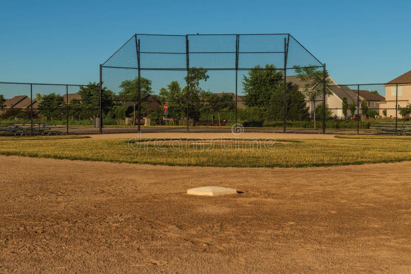 Sunrise on a Baseball Diamond All Ready for the Days Games Stock Image ...