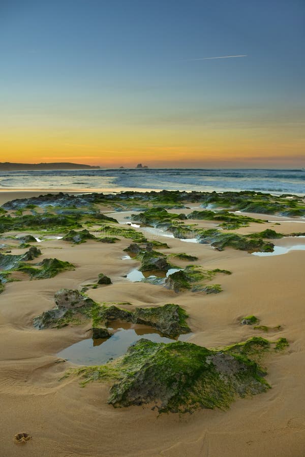 Sunrise on the beach stock image. Image of browse, heavenly - 174110265