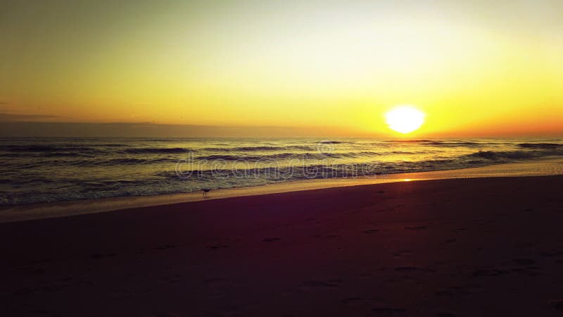Sunrise in the Beach with Sun Rising Stock Photo - Image of evening ...