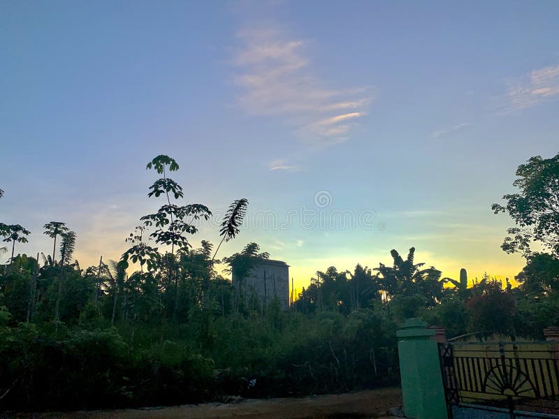 Sunrise stock photo. Image of west, beautiful, borneo - 261826512