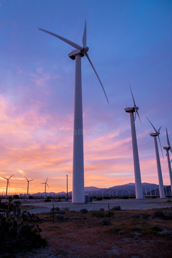 Sunrise Behind Giant Windmill Stock Image - Image of windmill ...