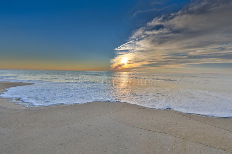 Sunrise at Bethany Beach, Deleware Stock Image - Image of morning, surf ...