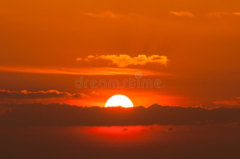 Sunrise big sun stock image. Image of solar, cloudy, star - 28868561
