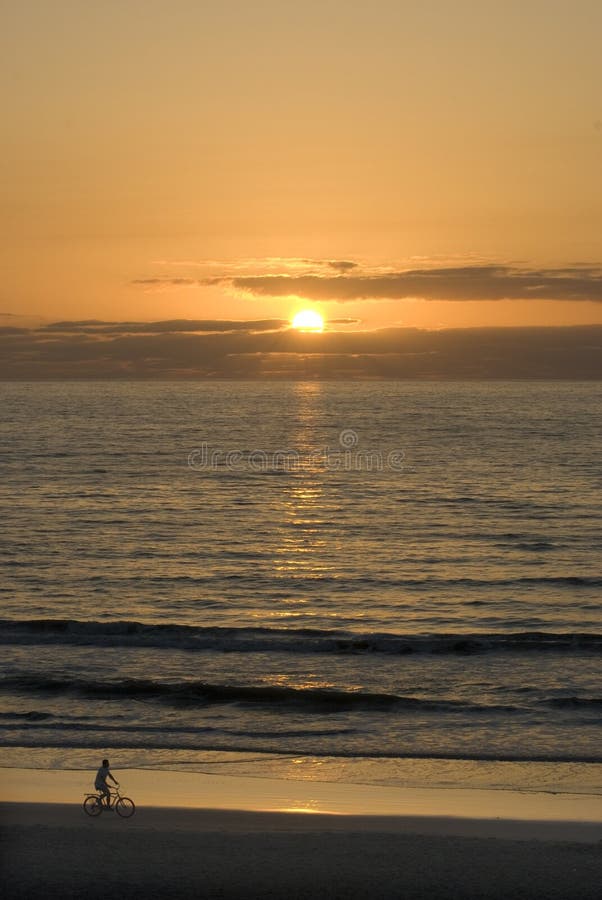 Sunrise Bike Ride stock image. Image of relax, ocean - 14723653