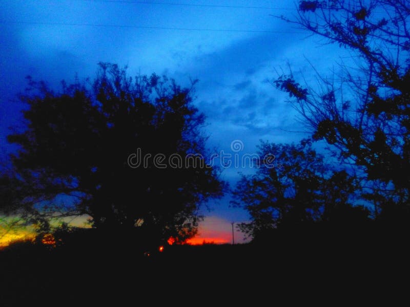 Sunrise blue. stock image. Image of orange, calm, colorful - 44956233