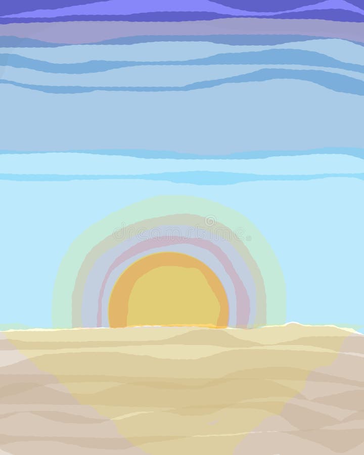 Sunrise on Blue Sky stock illustration. Illustration of sunlight - 56315188