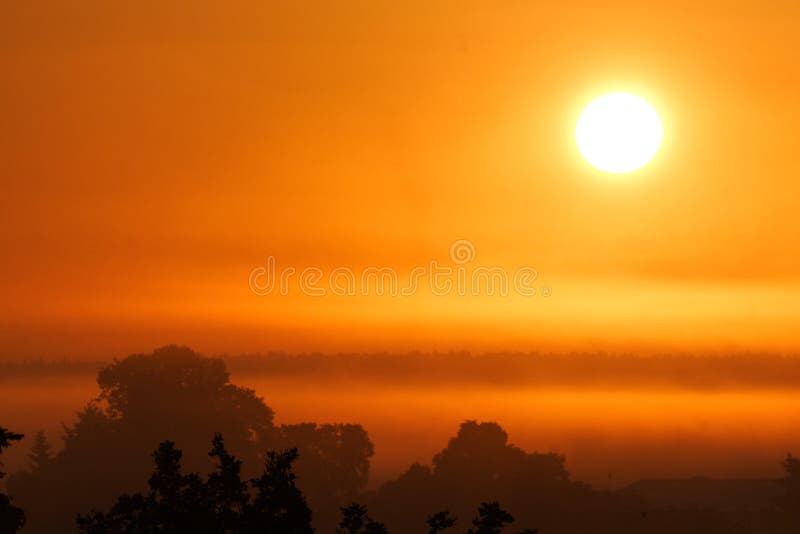 Sunrise in Bohemia stock image. Image of haze, pardubice - 25661625