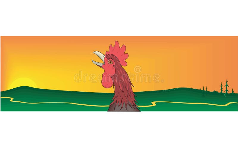 Sunrise Border Vector Illustration Stock Vector - Illustration of ...