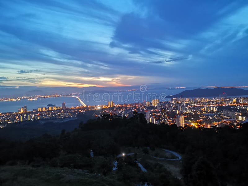 Sunrise at Botak Hill, Penang Stock Image - Image of penang, botak ...