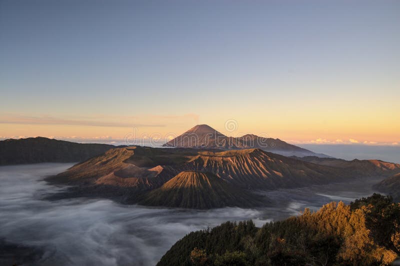 Sunrise at Bromo Mountain, Indonesia Stock Image - Image of hiking ...