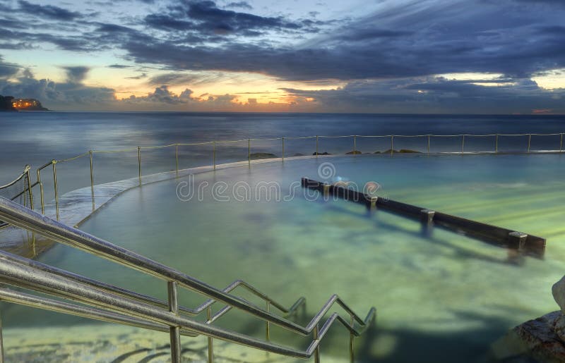 Bronte Baths, the Ocean Pool at Bronte Beach Sydney Stock Image - Image ...