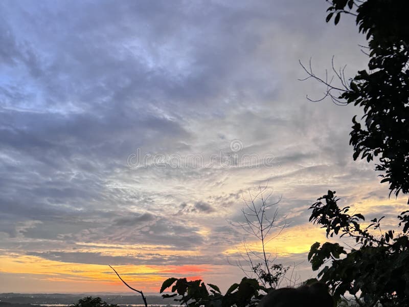 Sunrise at Bukit Biru stock image. Image of nature, morning - 382698637