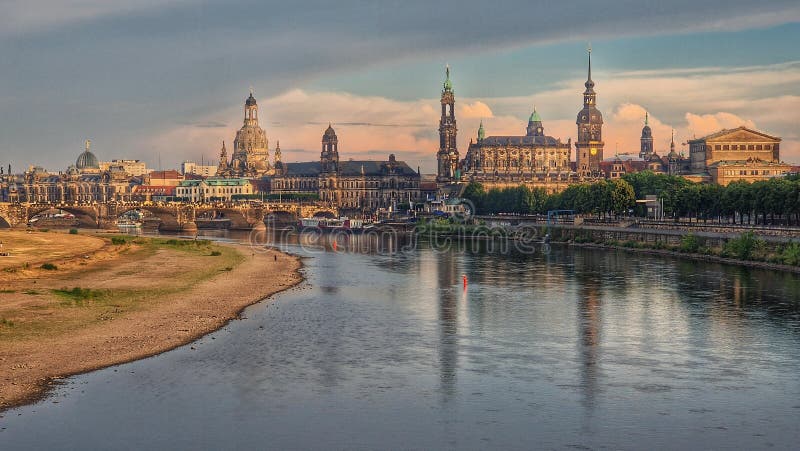 The Beautiiful City of Dresden Stock Image - Image of church, afternoon ...