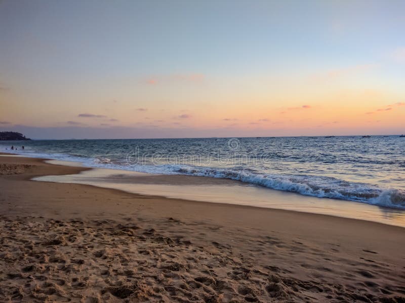 Sunrise at Candolim Beach Goa Stock Image - Image of holiday, freedom ...