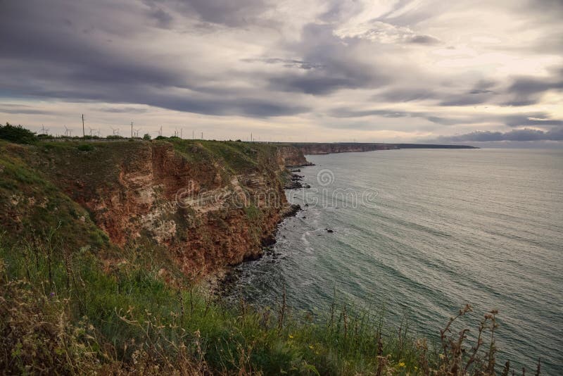 Sunrise at Cape Kaliakra stock image. Image of citadel - 58331639