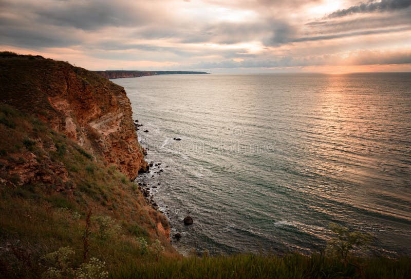 Sunrise at Cape Kaliakra stock image. Image of culture - 66599503
