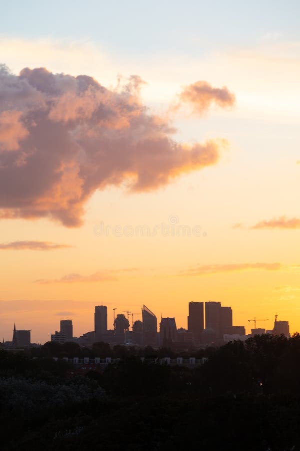 Sunrise city skyline stock photo. Image of icty, dutch - 232028620