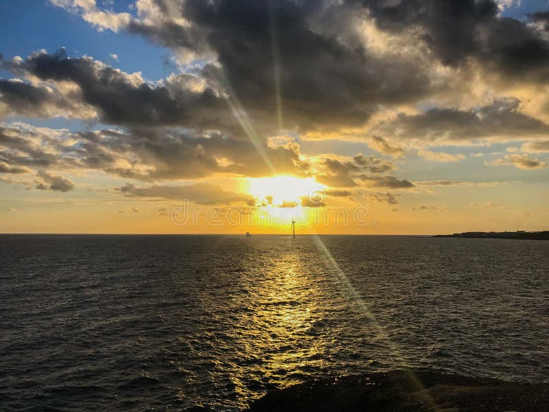 Sunrise from a Cliff with Moving Clouds in a Different Direction ...