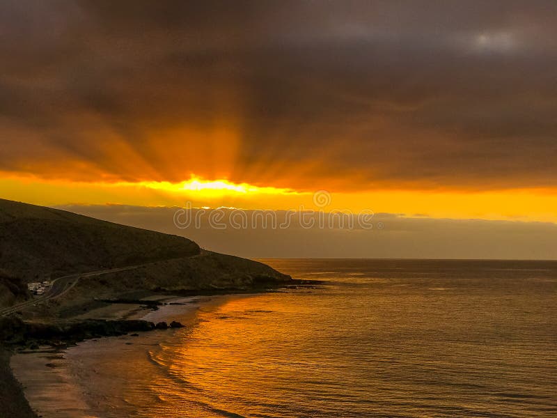 Sunrise from a Cliff with Moving Clouds in a Different Direction ...