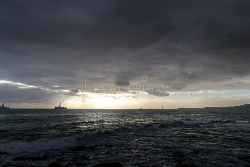 Sunrise from a Cliff with Moving Clouds in a Different Direction ...