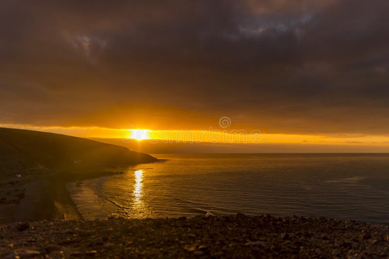 Sunrise from a Cliff with Moving Clouds in a Different Direction ...