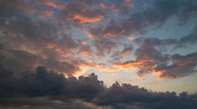 Sunrise Clouds Background. Dramatic Clouds Sunset Background. Sky with ...