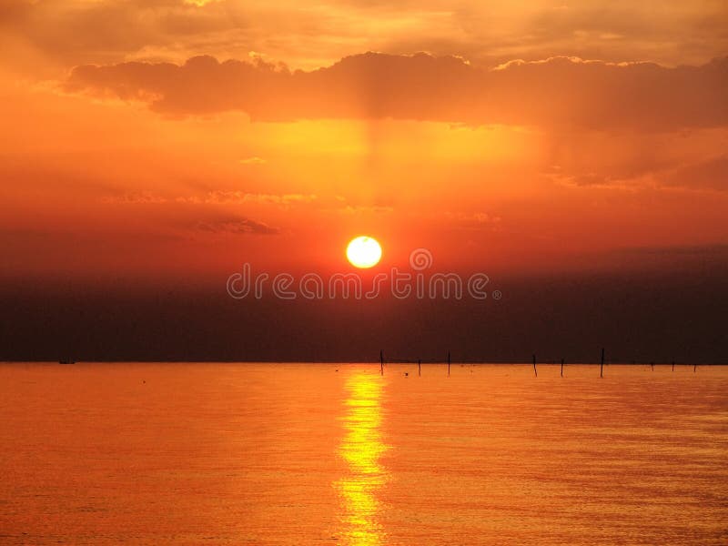 Sunrise on clowdy sky stock photo. Image of light, rise - 177048