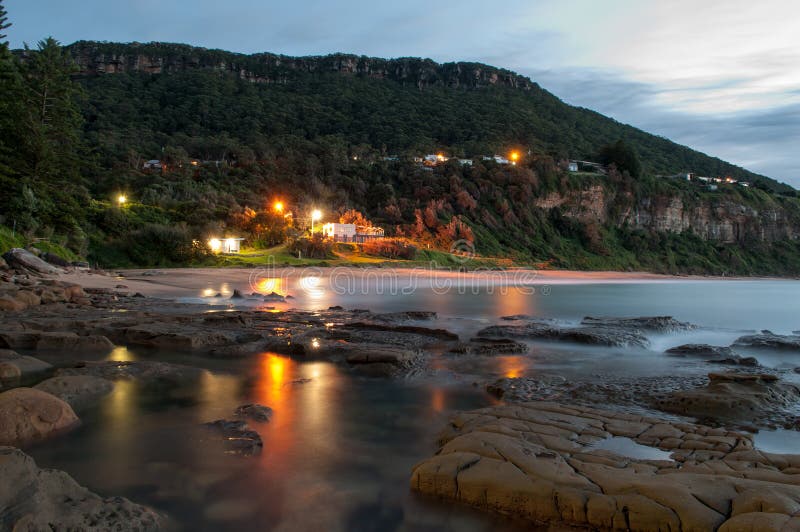 Coalcliff Rock Pool Aerial Shot Above Stock Image - Image of seaside ...
