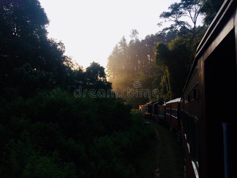 Sunrise stock image. Image of colombo, train, lanka - 119427151