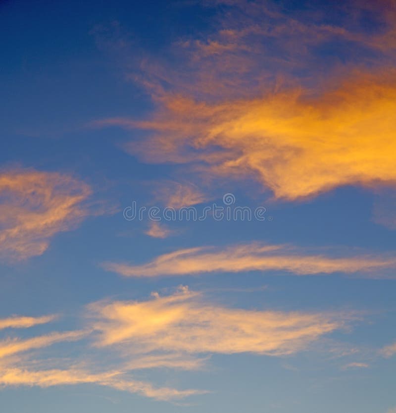 The Sunrise in Colored Sky White Soft Clouds and Abstract Backg Stock ...