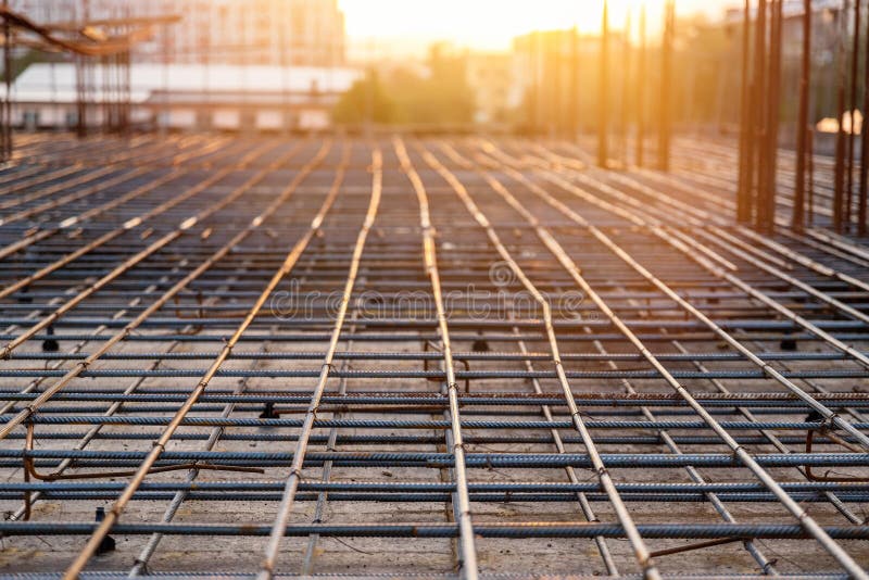 Sunrise on Construction Site: Reinforcement Frame for Interfloor ...