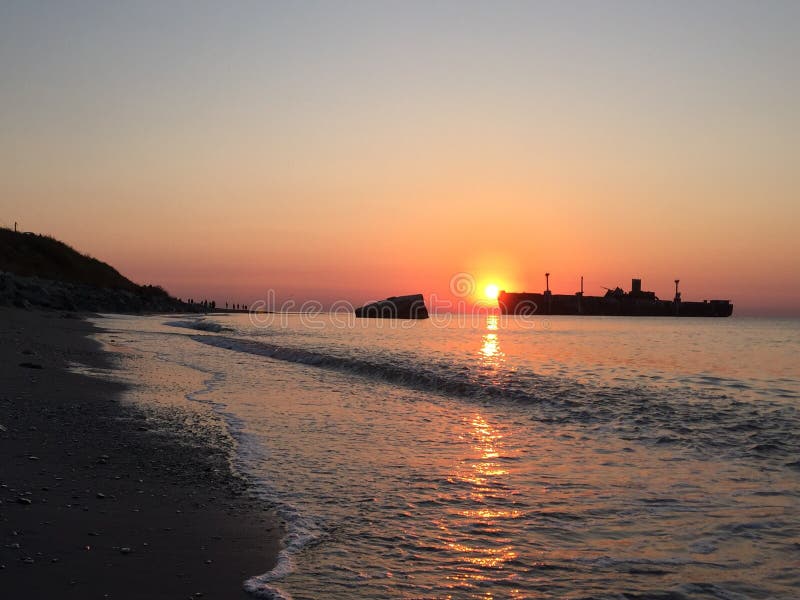 Sunrise at Costinesti stock photo. Image of sunrise, romania - 75631274