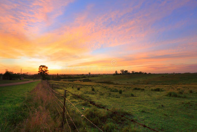 Sunrise in the country stock photo. Image of pasture - 38371944