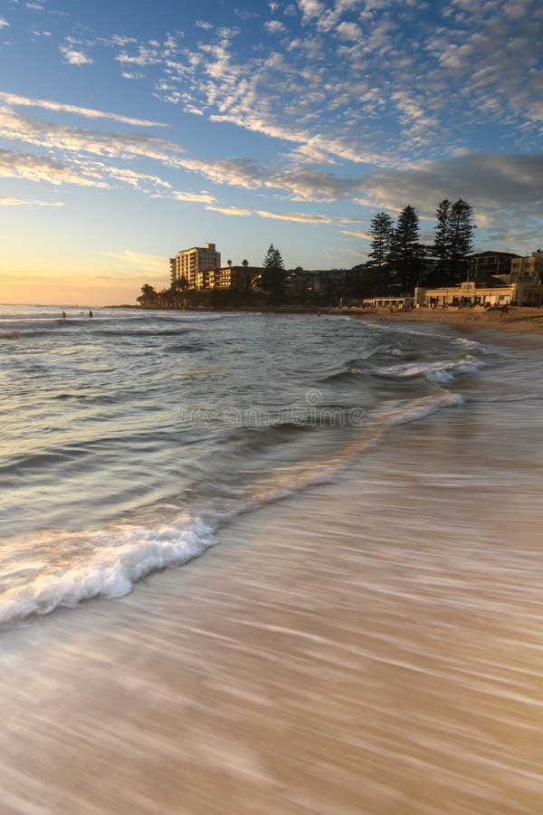 Sunrise at Cronulla Beach stock image. Image of horizon - 113300531