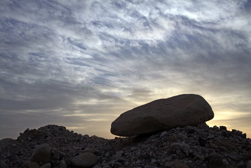Sunrise in the desert stock photo. Image of nature, rocky - 51690188