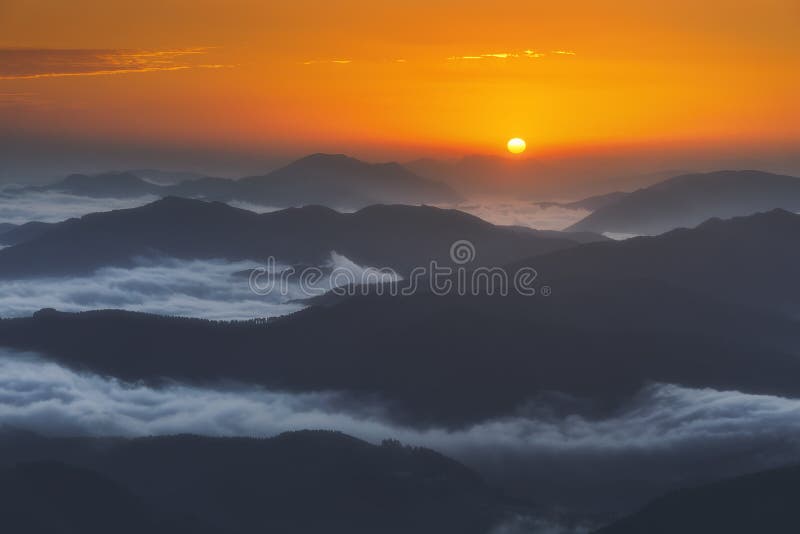 Distant Mountains and Lake stock image. Image of hills - 2791241