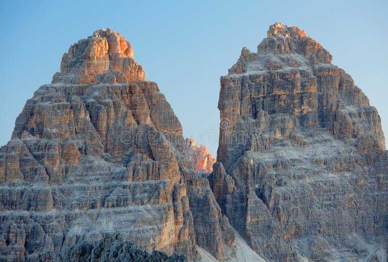 Sunrise in the Dolomites stock image. Image of colour - 14252347