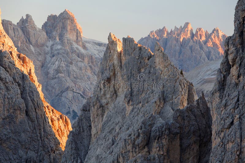 Sunrise in the Dolomites stock image. Image of impressive - 14252415