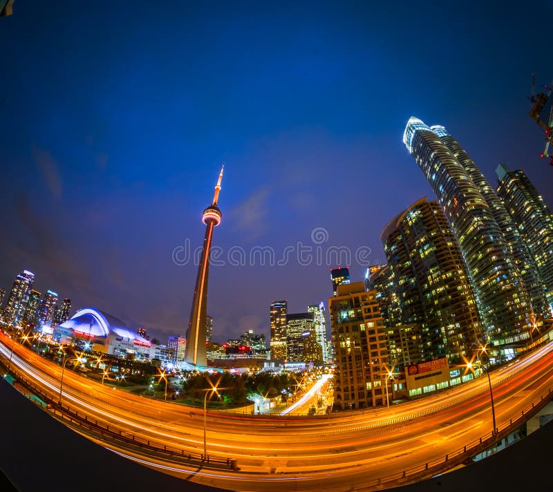 Sunrise at Downtown Toronto Editorial Image - Image of sunset ...