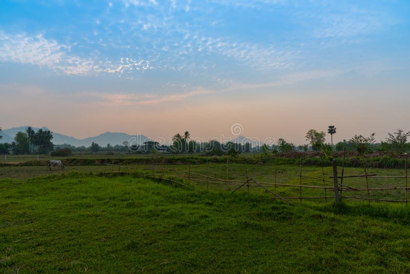 Sunrise farm stock photo. Image of scenics, glowing, sunlight - 70764046