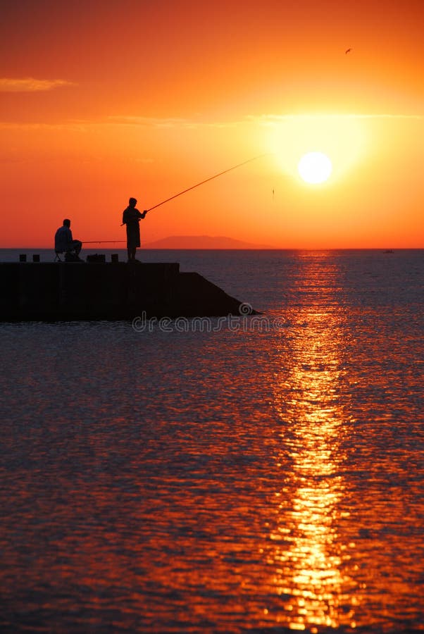Sunrise fishing stock photo. Image of business, adult - 3102796