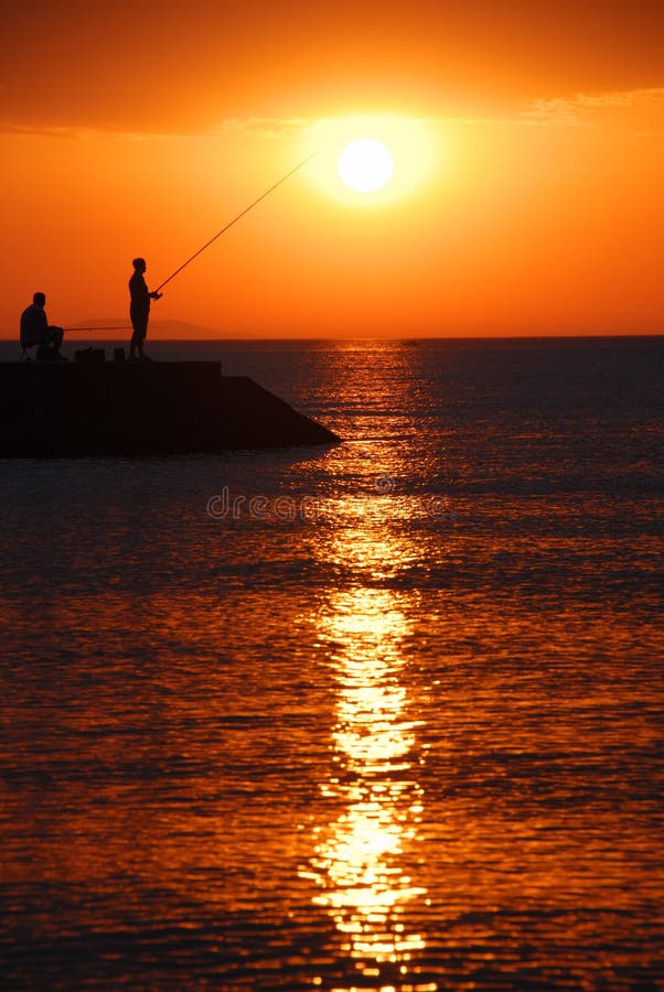 Sunrise fishing stock photo. Image of fisherman, reflection - 3102806